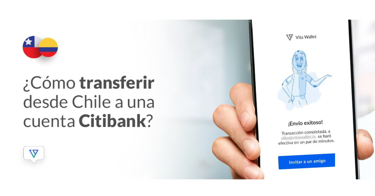 Envía dinero al Citibank de Colombia desde Chile - Vita Wallet