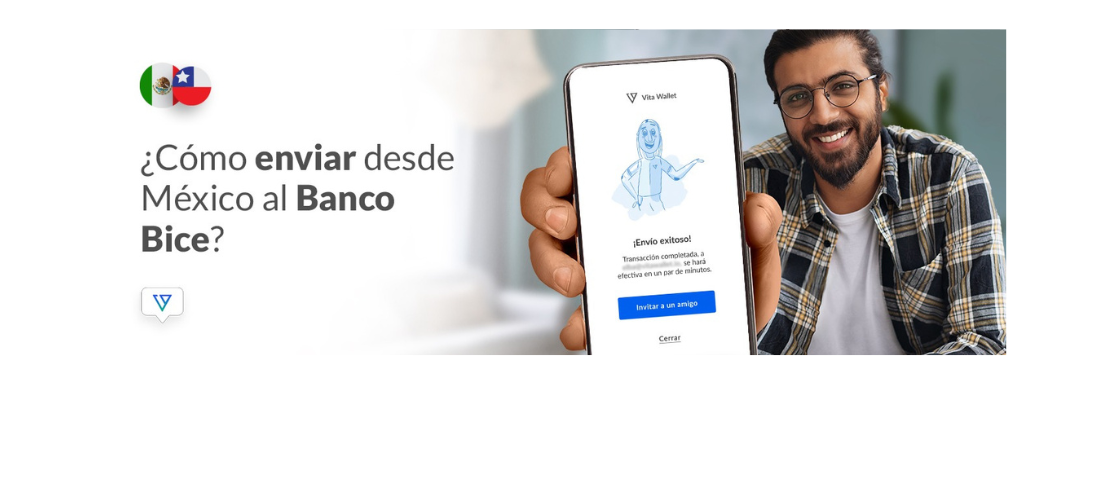 Envía dinero al Banco Bice de Chile desde México - Vita Wallet